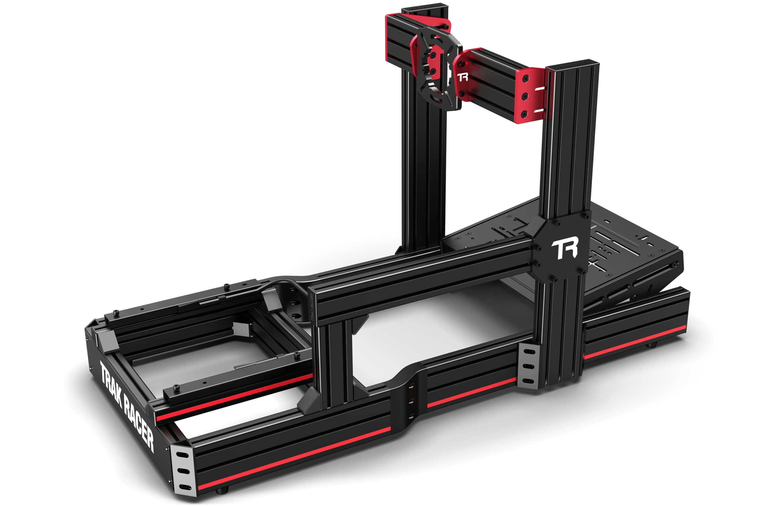 Trak Racer TR-120 Racing Simulator Cockpit with Rally Seat - Highly Adjustable Sim Rig, Universal Racing Wheel Stand, and Compatible with most Logitech, Fanatec, and Thrustmaster Attachments