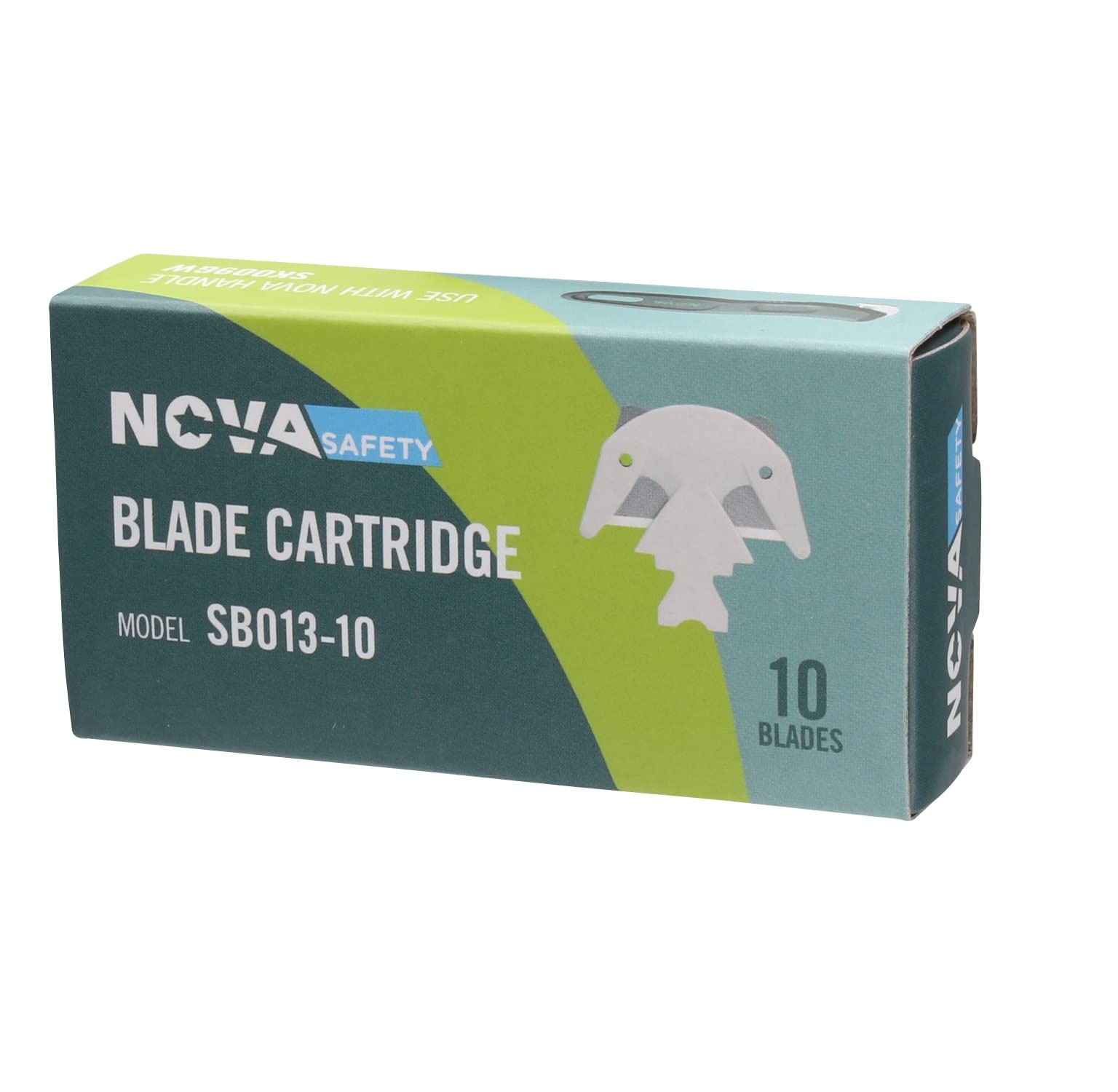 Nova Nex Cutter Replacement Blade, Changeable 2-cutting Edge, Excellent For Box Cardboard Cutter, Packing Tape, Stretch Wrap Cutter, Cardboard Cutter.(Box of 10)
