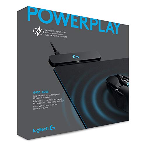 LogitechG PowerPlay Wireless Charging Mouse Pad, Compatible with G Pro/ G903/ G703/ G502 Lightspeed Gaming Mice - Black