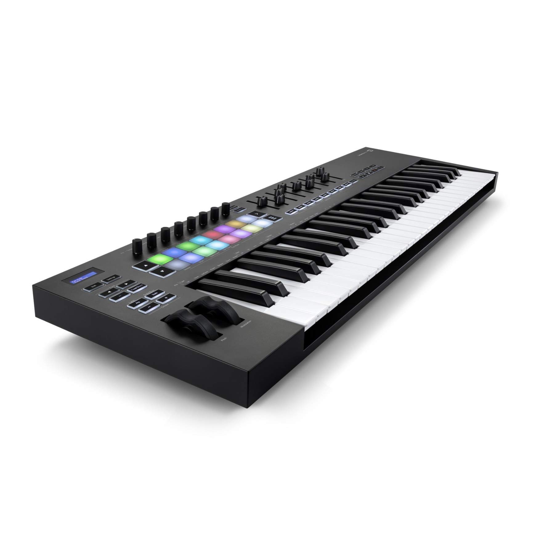 Novation Launchkey 49 MK3 49 Key USB MIDI Keyboard Controller Bundle with Headphones and Keyboard Stand (3 Items)