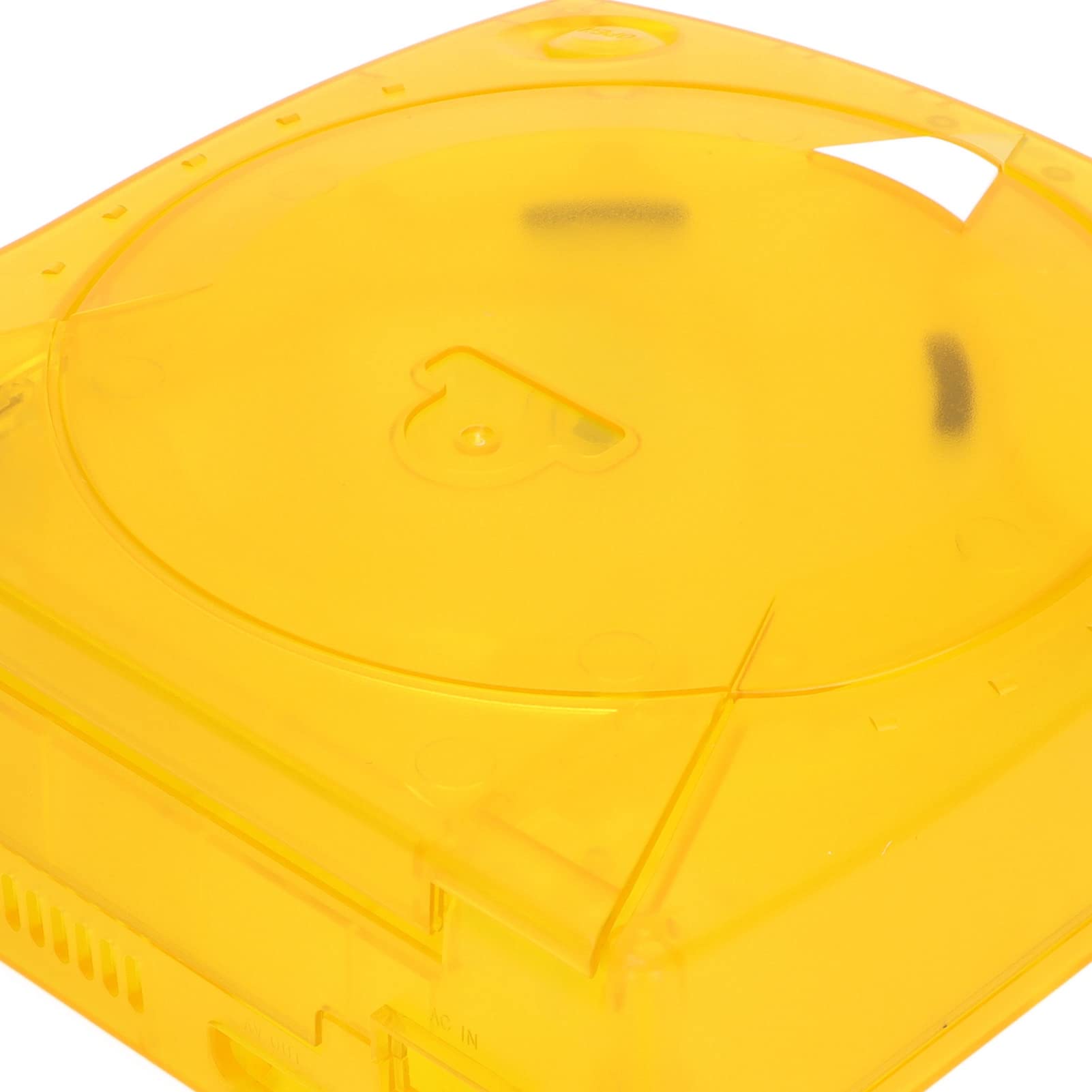 Transparent Case, Yellow Shock-Absorbing High Hardness Plastic Case for SEGA Dreamcast DC