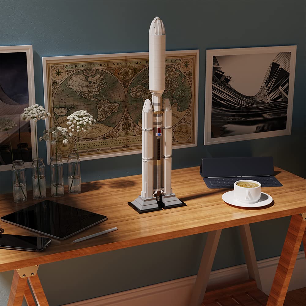 Tittan IV-B Rocket Building Block Set,Outer Space Launch Vehicle Transport Model Rocket, 1/110 Heavy-Lift Carrier Rocket STEM Toy Building Kit, Birthday for Kids Adults (939 Pieces)