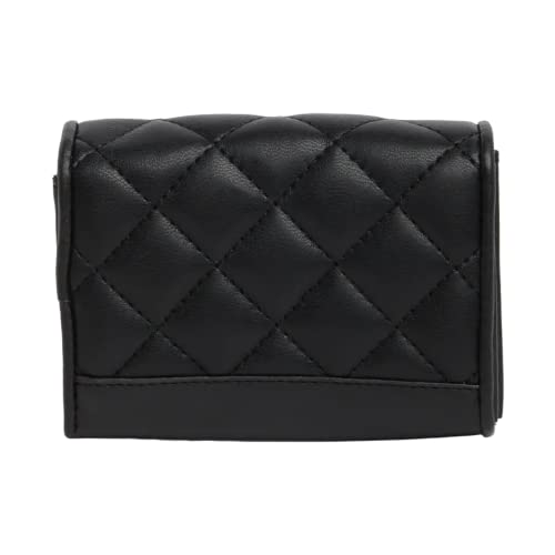 Steve Madden BBrett Compact Quilted Wallet (BLACK)