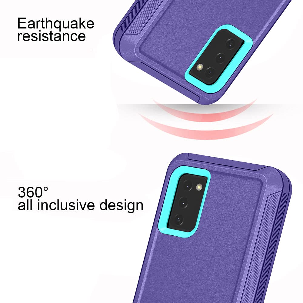 ONOLA Compatible with Samsung A02S Case,Galaxy A02S Case with HD Screen Protector (2 Pack),Samsung Galaxy A02S Case Durable Shockproof Dustproof 3-Layer Cover for Samsung A02S Phone Case(BlackOrange)