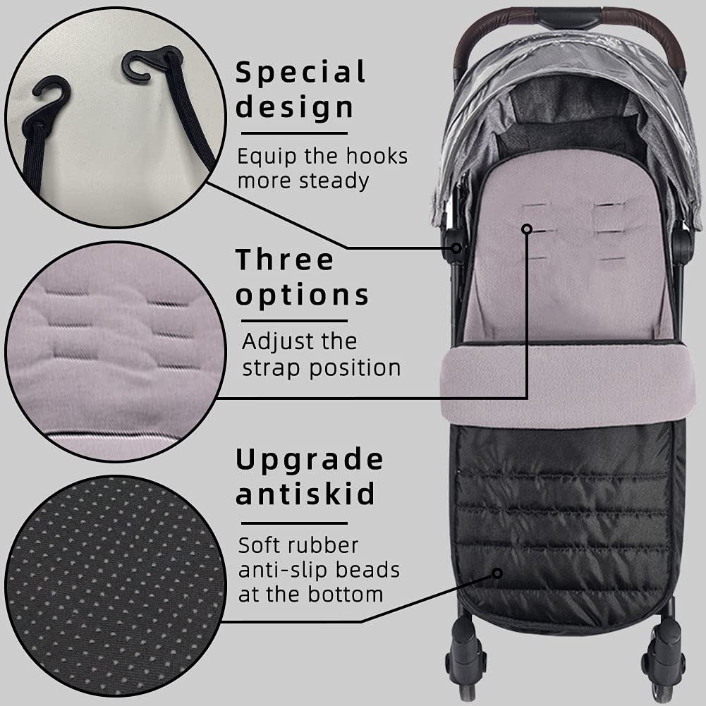 XIFAMNIY Toddler Multi-Use Water Proof Oudtoor Universal Stroller Bunting Bag, Winter Baby Warm Stroller Bunting Bag, Suit for 6-24M(Black Velvet)
