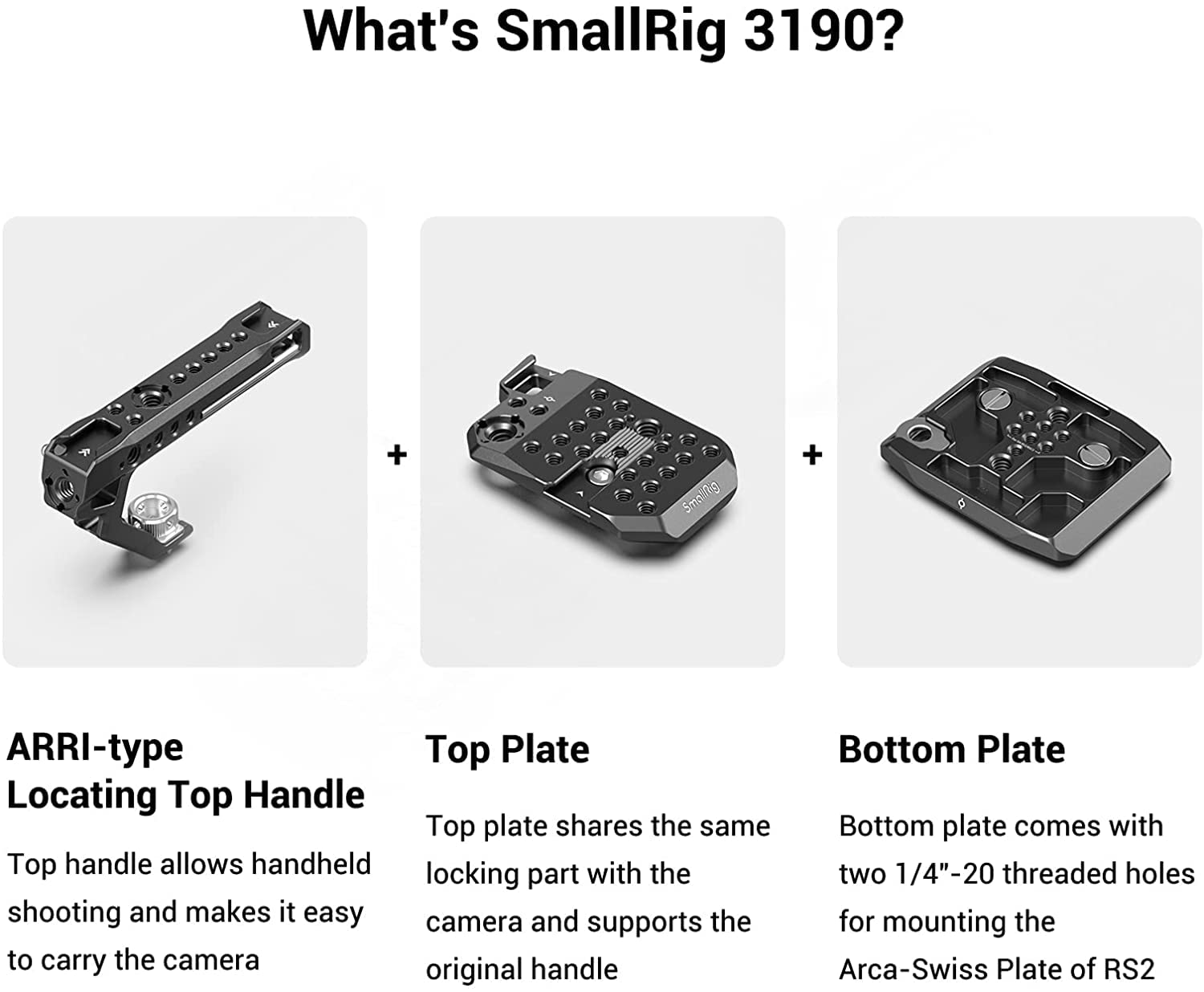 SmallRig C70 Portable Kit with 1/4 and 3/8 Threaded Holes for Canon C70 3190