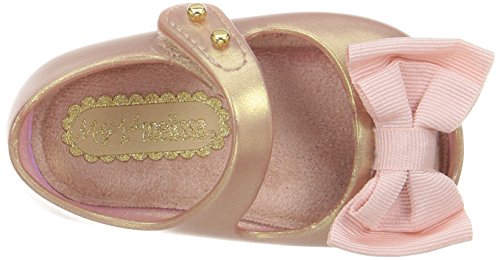 Mini Melissa Baby-Girl's My First Mary Jane, Metallic/Pink, 3 M US Infant