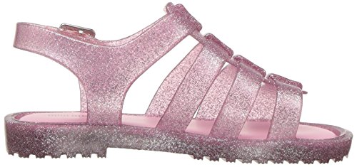 Mini Melissa Baby-Girl's Mini Flox Ballet Flat, Pink Candy Glitter, 5 M US Toddler