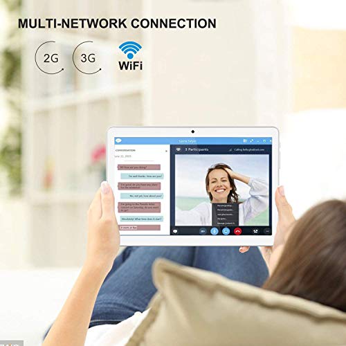 WECOOL Tablet 10 Inch, Android Tablet 9.0 Pie, 2GB RAM 32GB ROM, 3G Phone Dual SIM Card Slots and Cameras, GMS Certified, Support Bluetooth, WiFi, GPS (Silver)