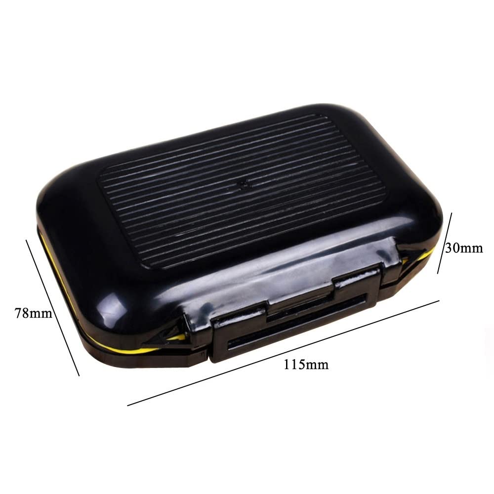 TKFDC 12 Compartments Plastic Fishing Box Bait Two-Color Fishing Tackle Boxes Fish Lures Hooks Storage Accessories (Color : E)