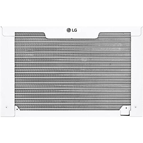 LG 8,000 BTU Window Air Conditioner, 115V, Cools 340 Sq.Ft. for Bedroom, Living Room, Apartment, Quiet Operation, Electronic Control with Remote, 3 Cooling & Fan Speeds, Auto Restart, White