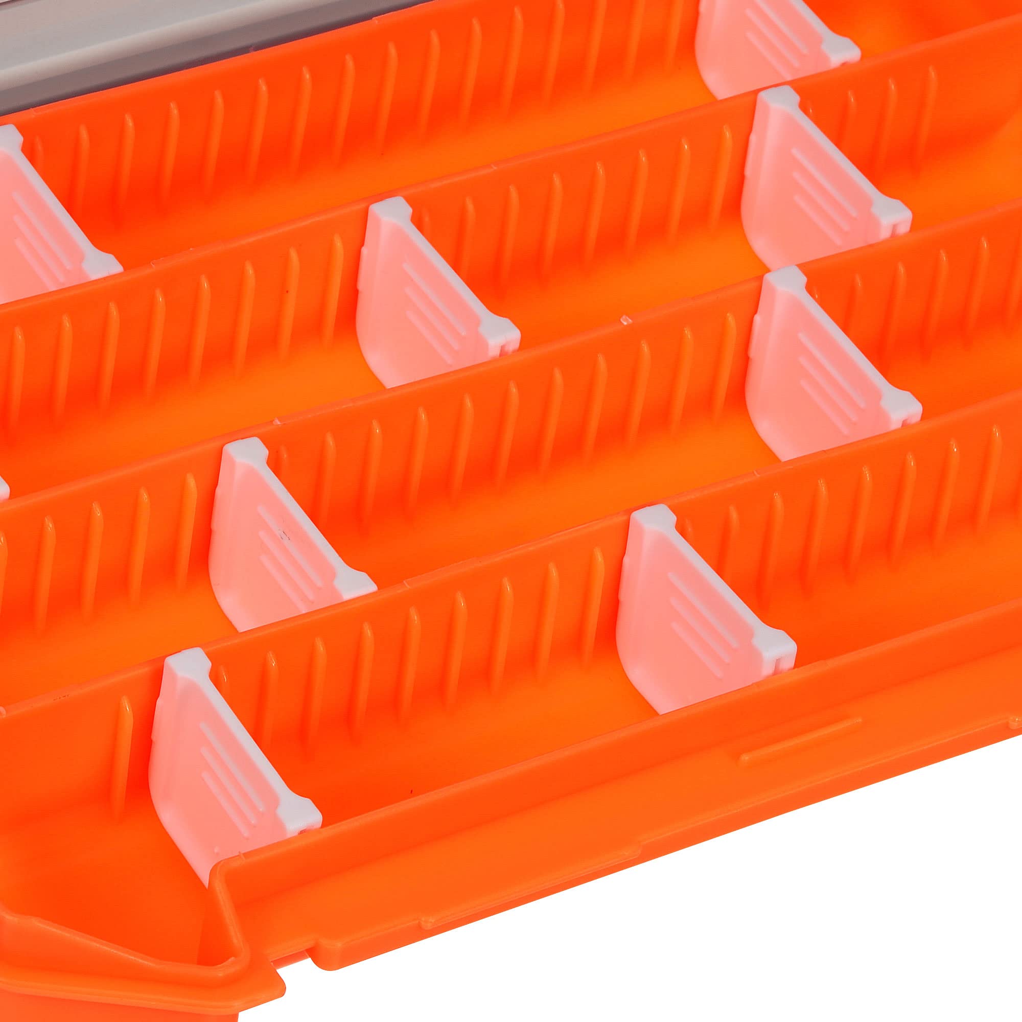PATIKIL Waterproof Fishing Lure Box, 2 Pack Plastic Fish Tackle Accessory Storage Organizer Container, Pink