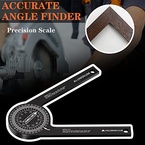 VOLCANOES CLUB Magnetic Digital Angle Finder with 7ββ Aluminum Angle Finder Gauge - Woodworking Tool Set for Carpenters, Plumbers, Building Trades
