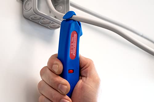WEICON No. S4-28 - Cable Knife/Retractable Hook Stripping Blade/Adjustable Cutting Depth/Range 5/32-1 7/64 inch (4-28 mm) / 100% Made in Germany
