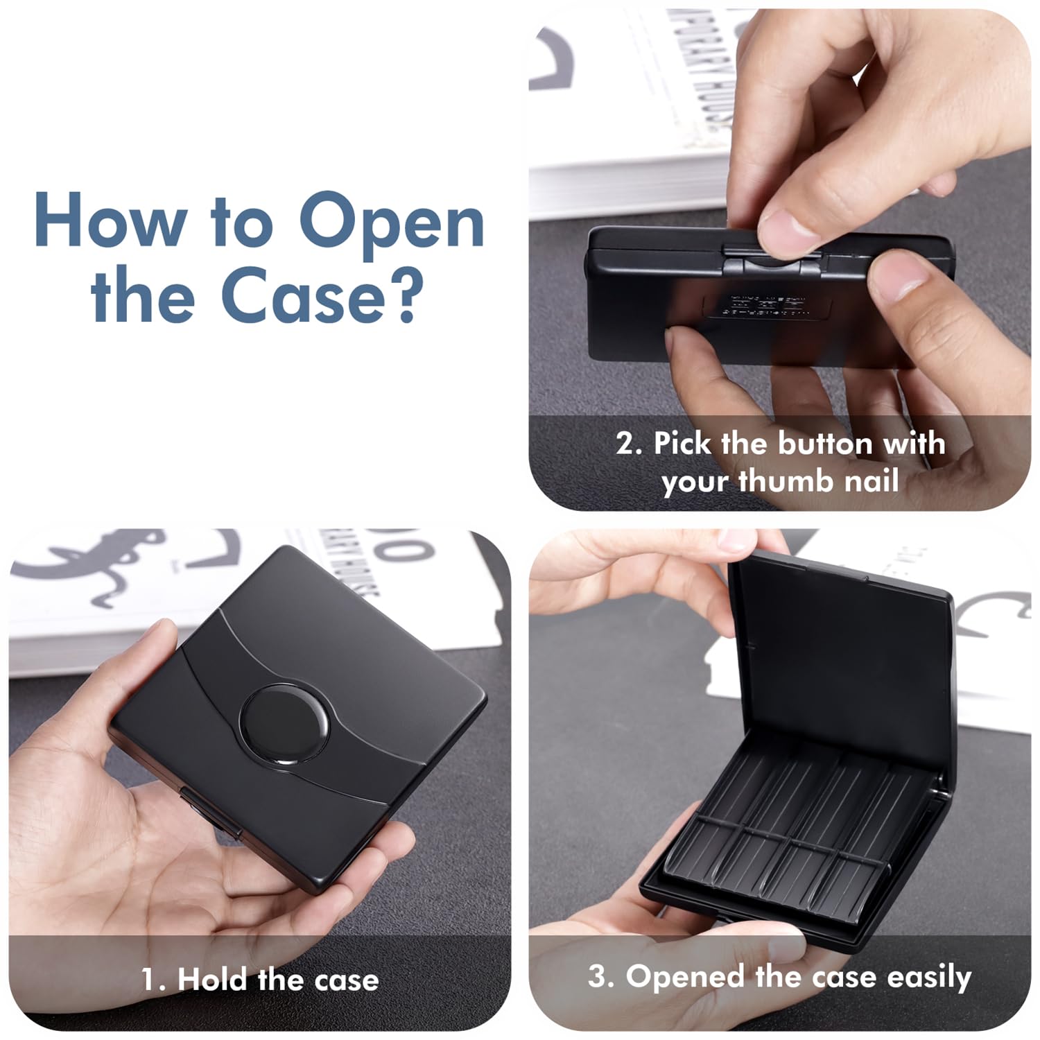 SUEWIO Reed Storage Case for Clarinet Reeds, Case for Alto Tenor Soprano Saxophone Reeds, Holds 8 Pieces (Black)