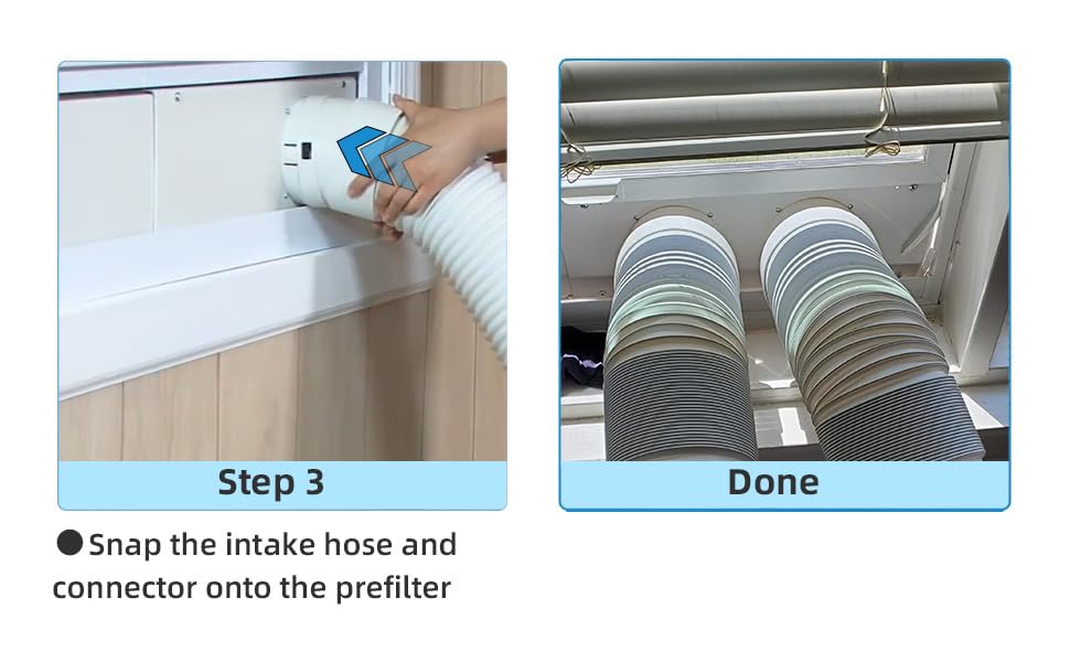 Washable Hose Pre-filter for Portable Air Conditioner, Perfect Fit, 5ββ Diamiter 2 Pack White