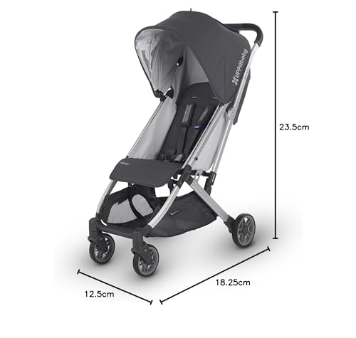 MINU Stroller - Jordan (Charcoal Melange/Silver/Black Leather)