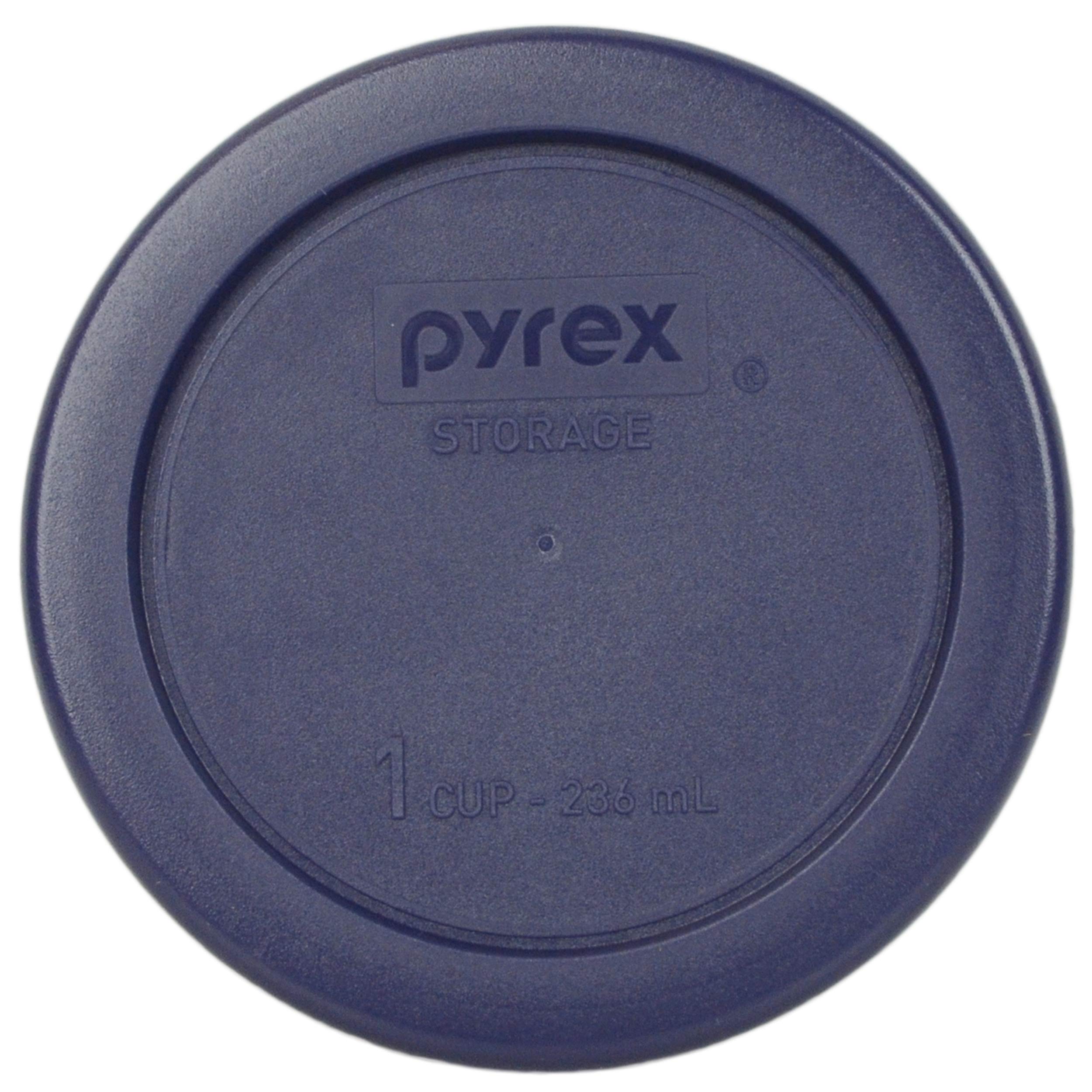 Pyrex Bundle - 12 Items: (3) 7210-PC 3-Cup Turquoise Lids, (3) 7201-PC 4-Cup Purple Lids, (3) 7200-PC 2-Cup Lawn Green Lids, (3) 7202-PC 1-Cup Dark Blue Lids Made in the USA