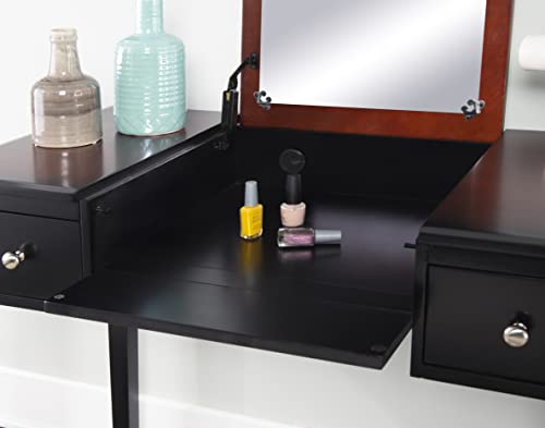 Linon Concord Vanity Set Black Cherry
