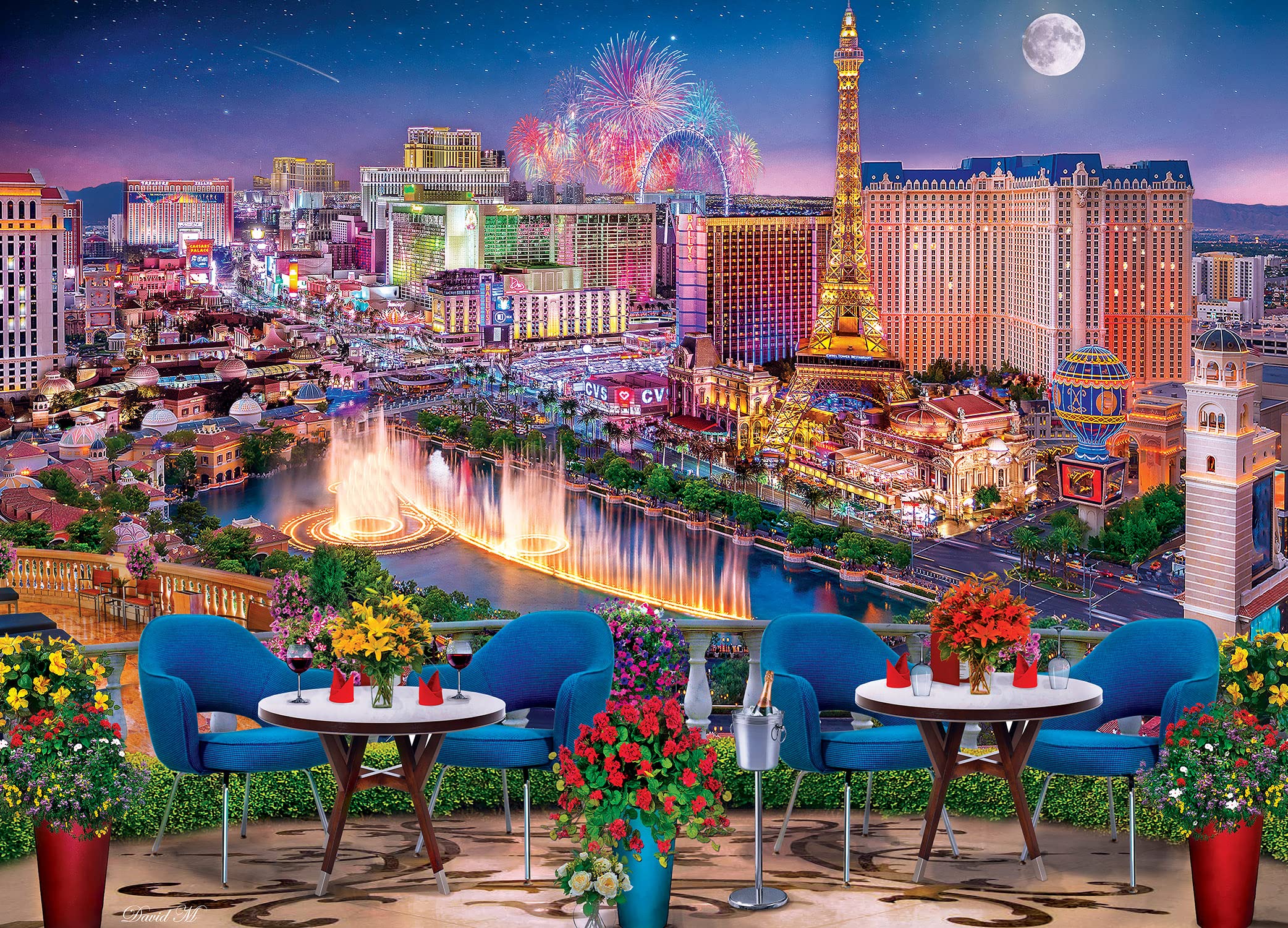 MasterPieces 1000 Piece Jigsaw Puzzle for Adults, Family, Or Kids - Las Vegas Living - 19.25"x26.75"