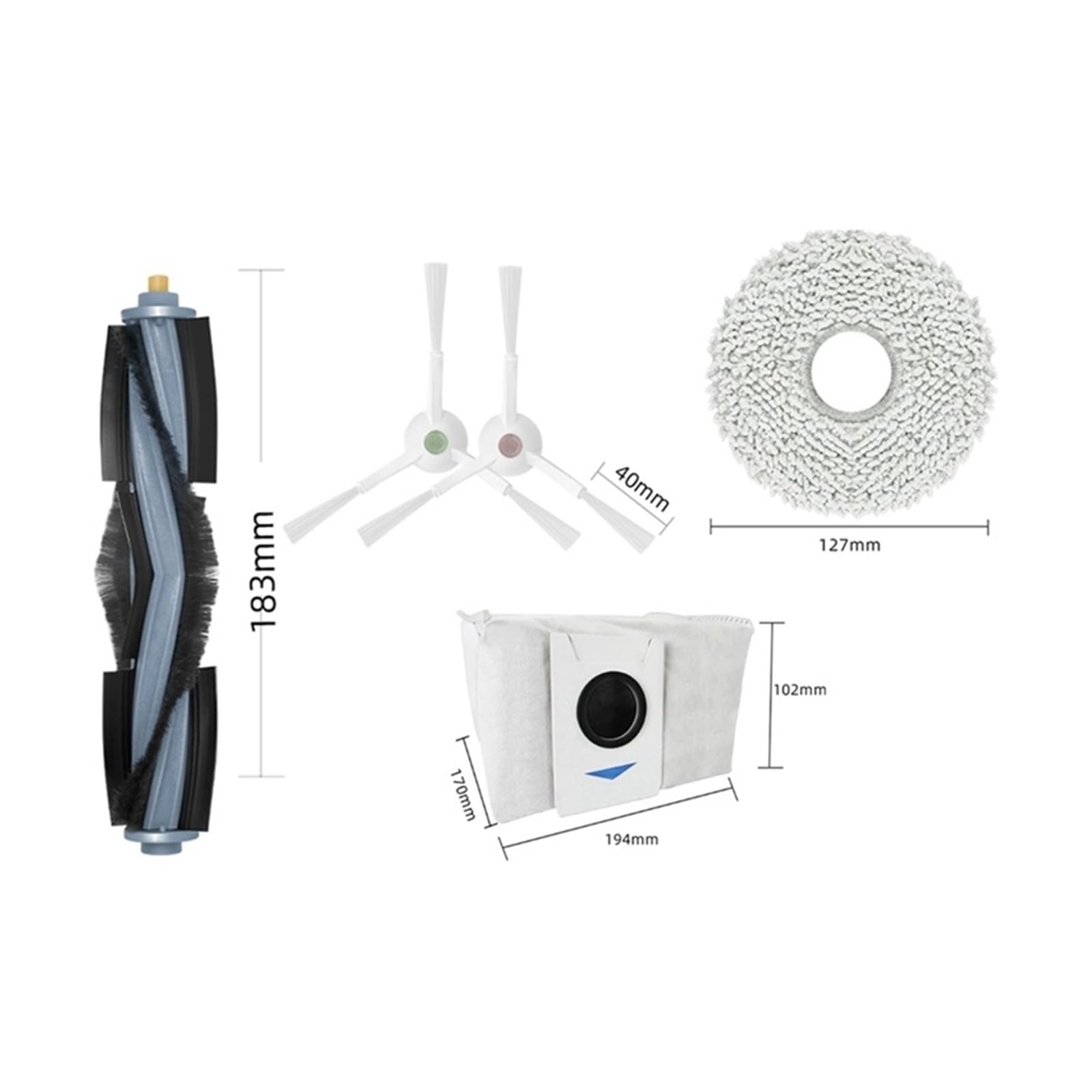 McbeAn 26PCS Replacement Accessories Compatible for Ecovacs Compatible for Deebot T20/T20MAX/T20PRO/X1 OMNI/T10 Omni/Turbo Robot Vacuum Cleaner Parts