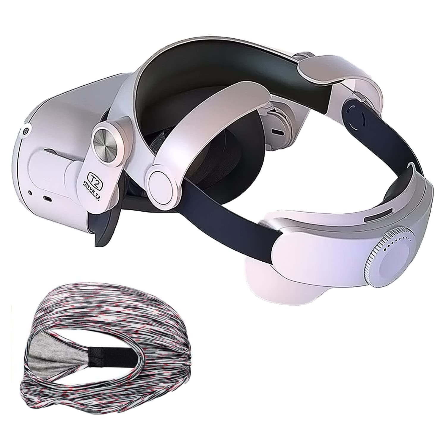 Replacement Oculus Quest 2 Head Strap, VR Elite Head Strap for Meta Quest 2, Adjustable Comfortable VR Masks Sweat Band