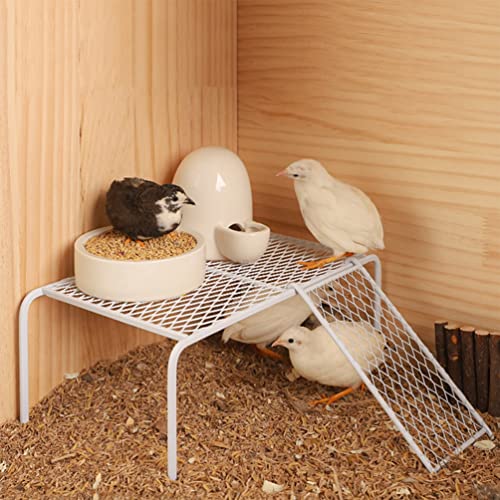 Zerodeko Chick Perch Chick Toys Chicken Coop Rest Platform Coop Brooder Roosting Bed Chicken Wooden Jungle for Large Birds Hens Parrots Macaw Cage