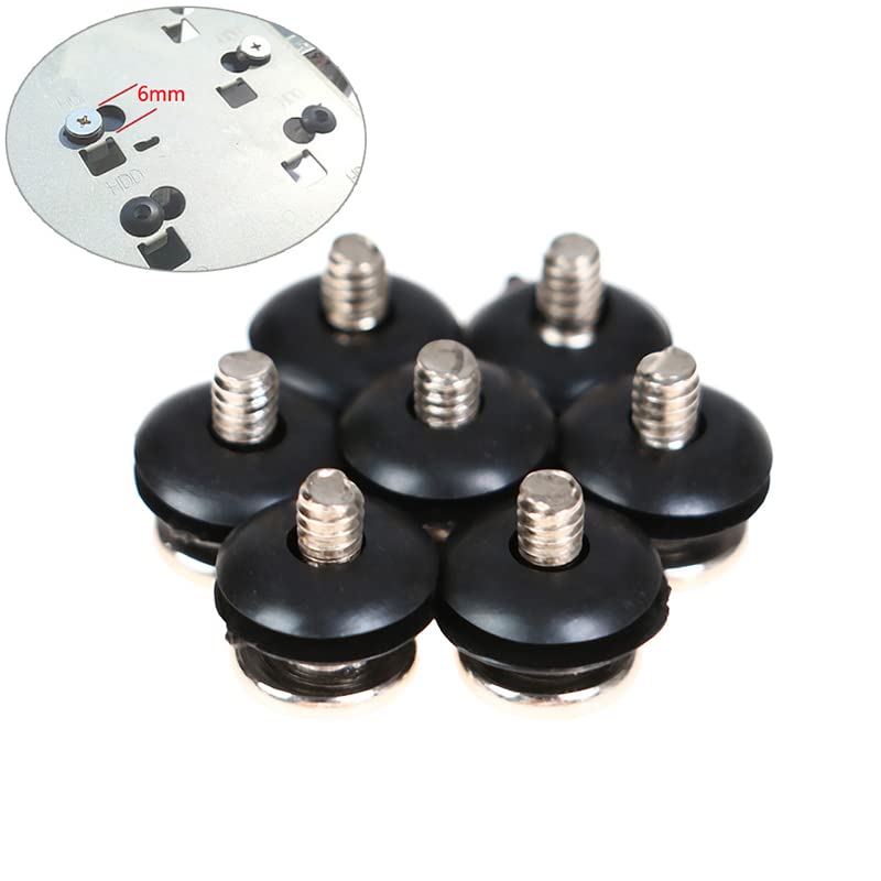 VizGiz 20 Pack 3.5 inch HDD Screws 6#-32 Shockproof Screw Rubber Ring Washer Anti-Vibration Mounted Bolts for PC Computer Chassis Case 3.5'' HDD Hard Drive Shock Proof Mounting Stepped Screws