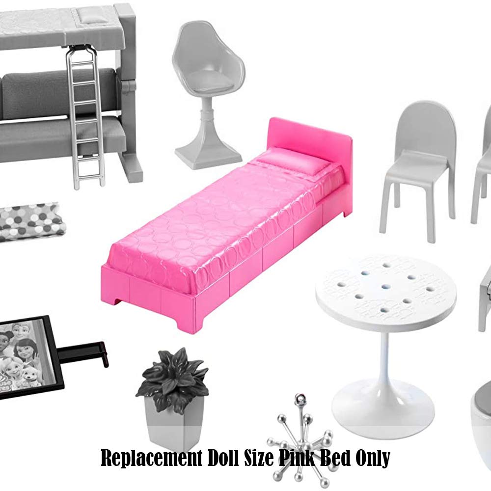 Replacement Parts for Barbie Dreamhouse Playset - FHY73 or GNH53 ~ Doll Size Pink Bed