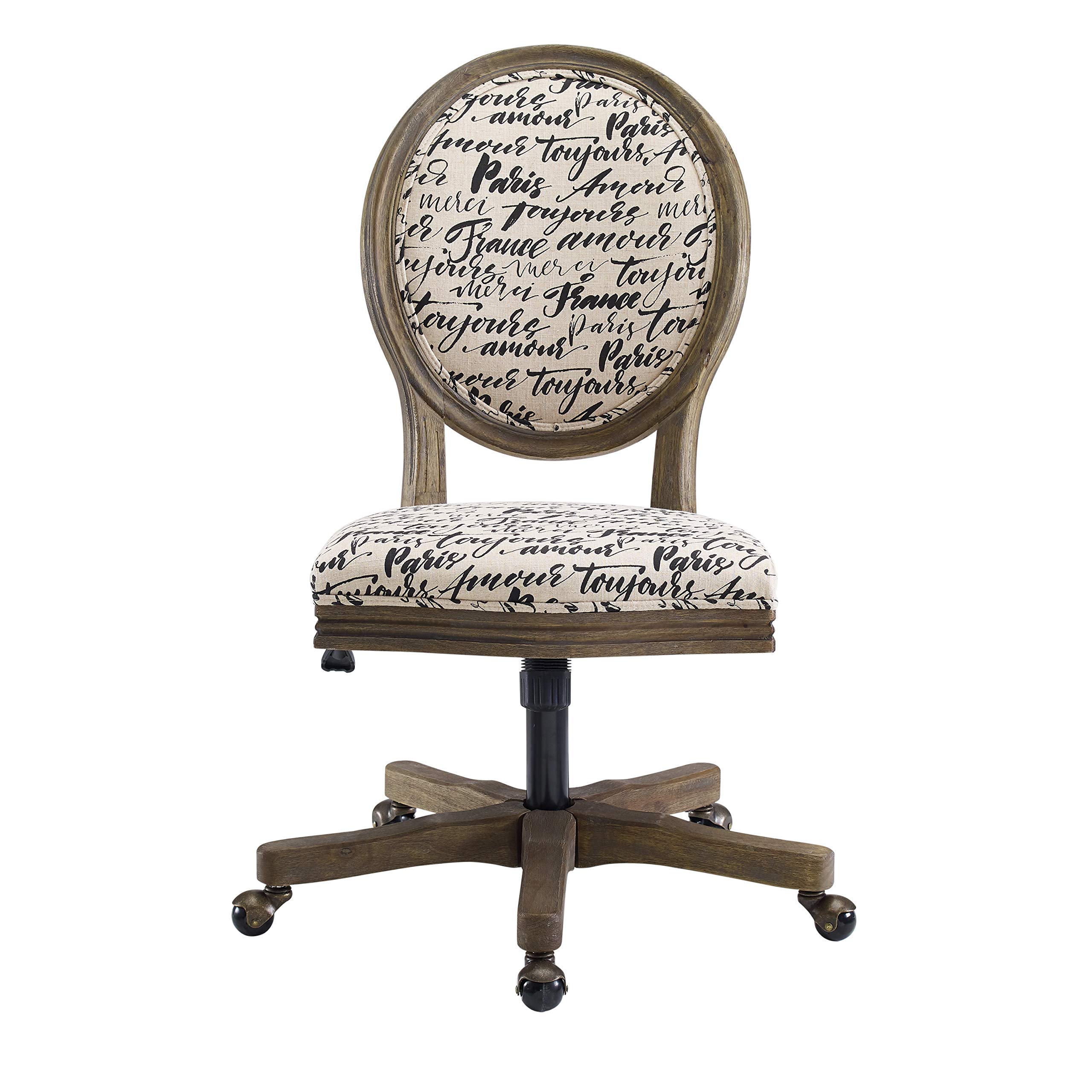 Linon Home Décor Brea Paris Office Chair, White