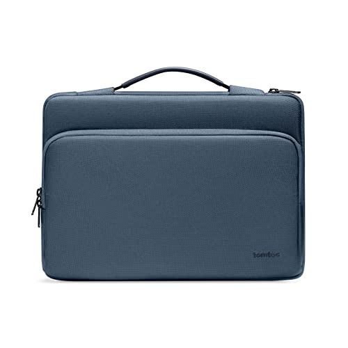 tomtoc 360 Protective Laptop Carrying Case for 14-inch MacBook Pro M3 A2992 A2918 M2/M1 Pro/Max A2779 A2442 2023-2021, 12.9-inch iPad Pro 3rd-6th Gen, Water-Resistant MacBook Accessory Bag Sleeve