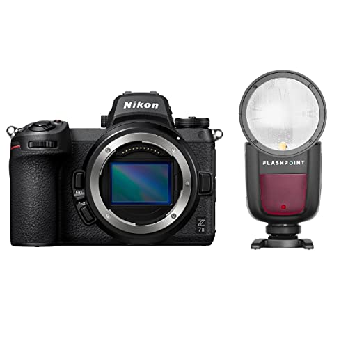 Nikon Z 7II Mirrorless Camera with Flashpoint Zoom Li-on X R2 TTL On-Camera Round Flash Speedlight for Nikon