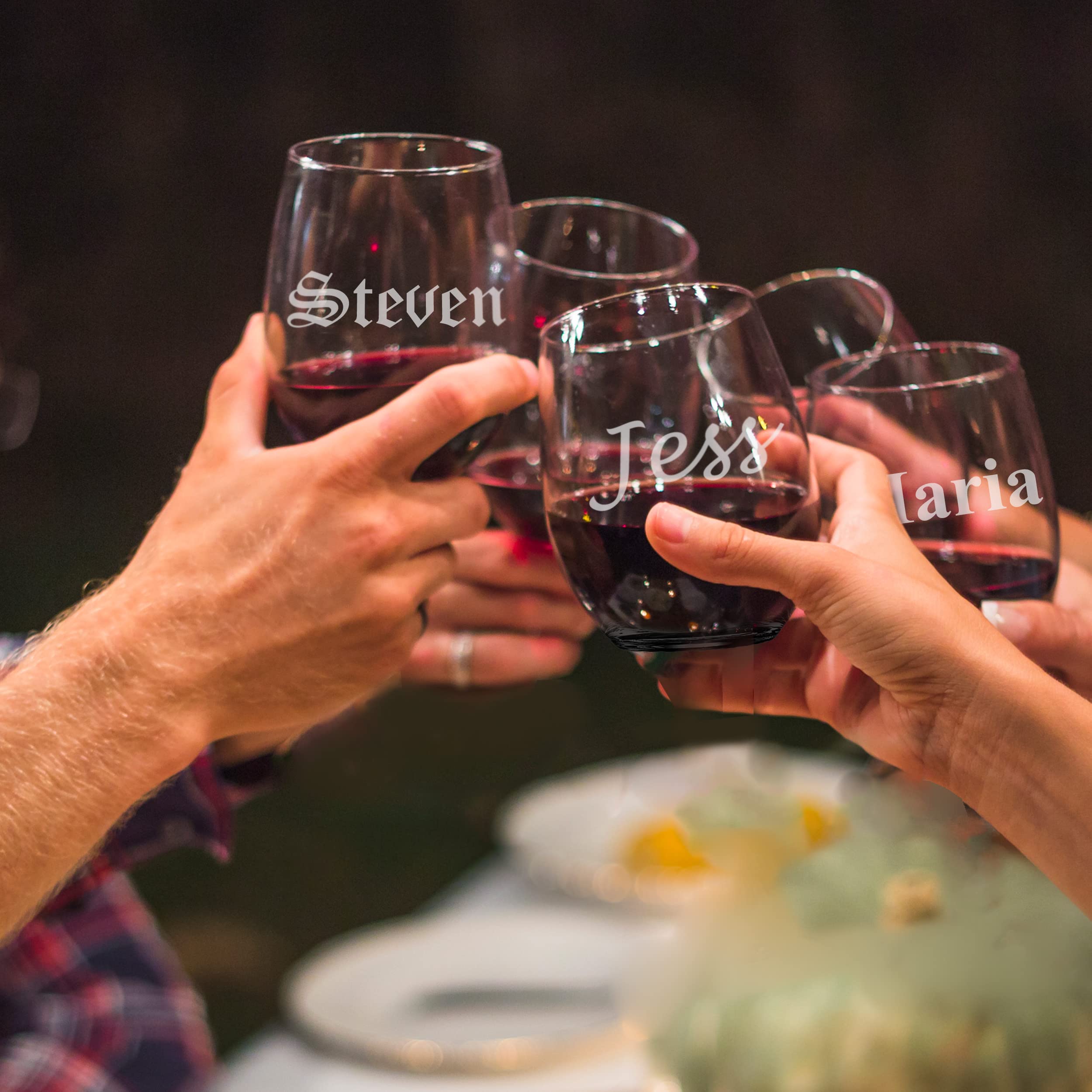 My Personal Memories, Personalized 15oz Stemless Wine Glass - Engraved With Your Custom Text