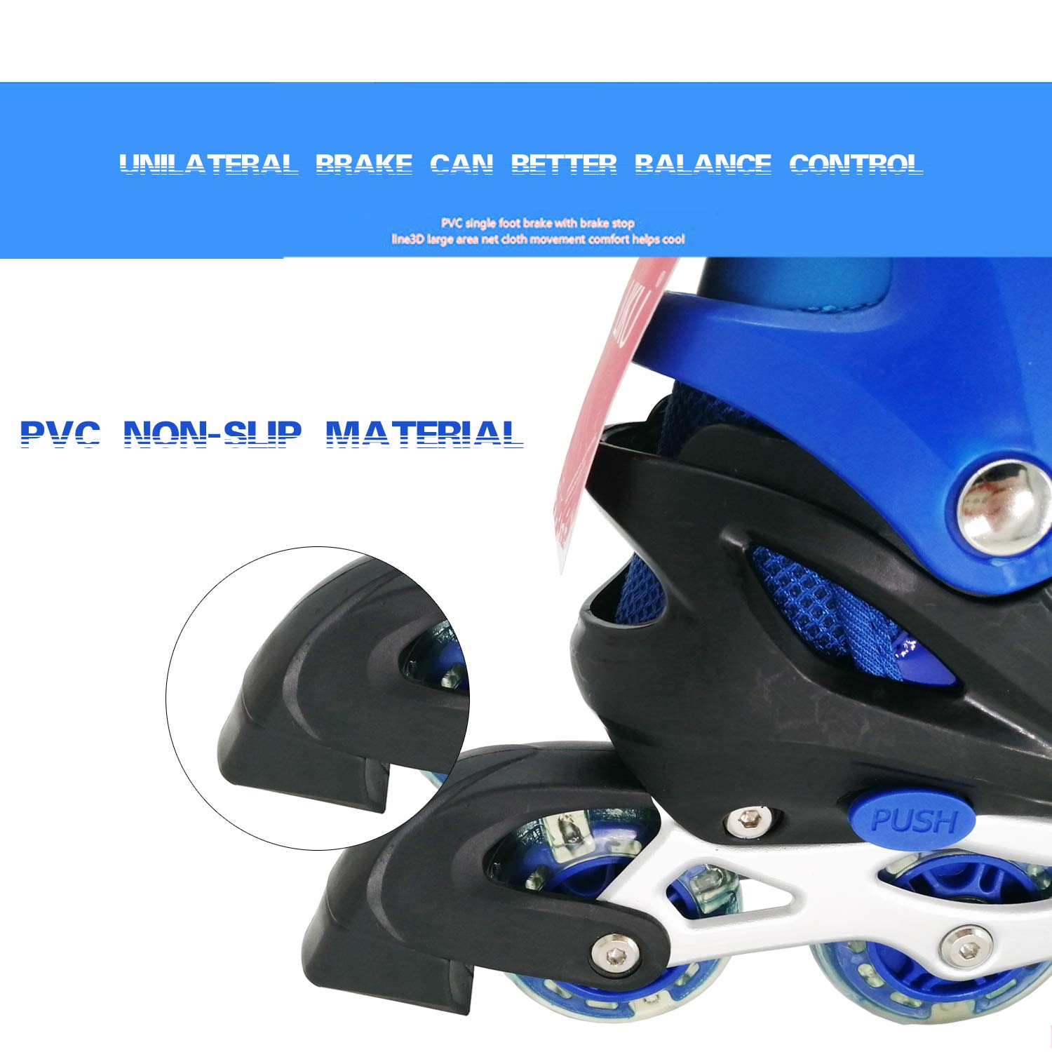 LIKU Inline Skates for Kids, Featuring Illuminating Wheels, Adjustable Inline Skates for Girls and Boys.