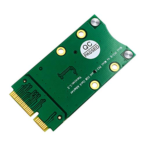 Mini PCI-E Adapter with SIM Card Slot for 3G/4G,WWAN LTE,GPS Card (Clamshell SIM Card Holder)