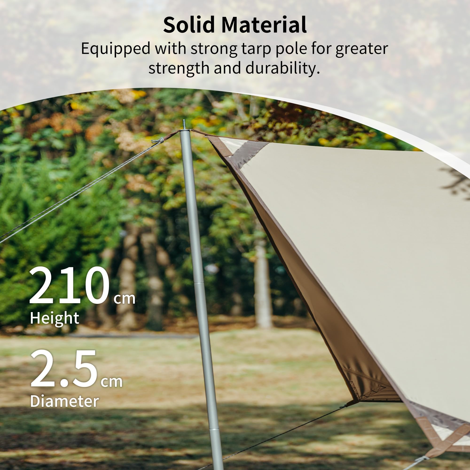 Naturehike 13ft X 9.6ft Large and Ultra-Light Canopy, Rainproof, Sunscreen, Windproof Outdoor Camping Picnic Tent Awning for 4-6P (400292cm)