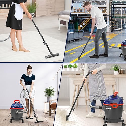 Stealth Wet/Dry Vacuum 5 Gallon, 5.5 Peak HP Shop Vacuum with Blower for Home, Garage, Car, Workshop,EMV051