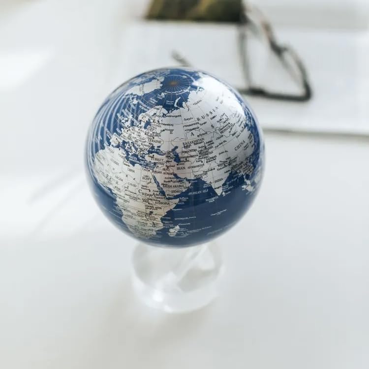 MOVA Globe Metallic Blue and Silver 4.5"