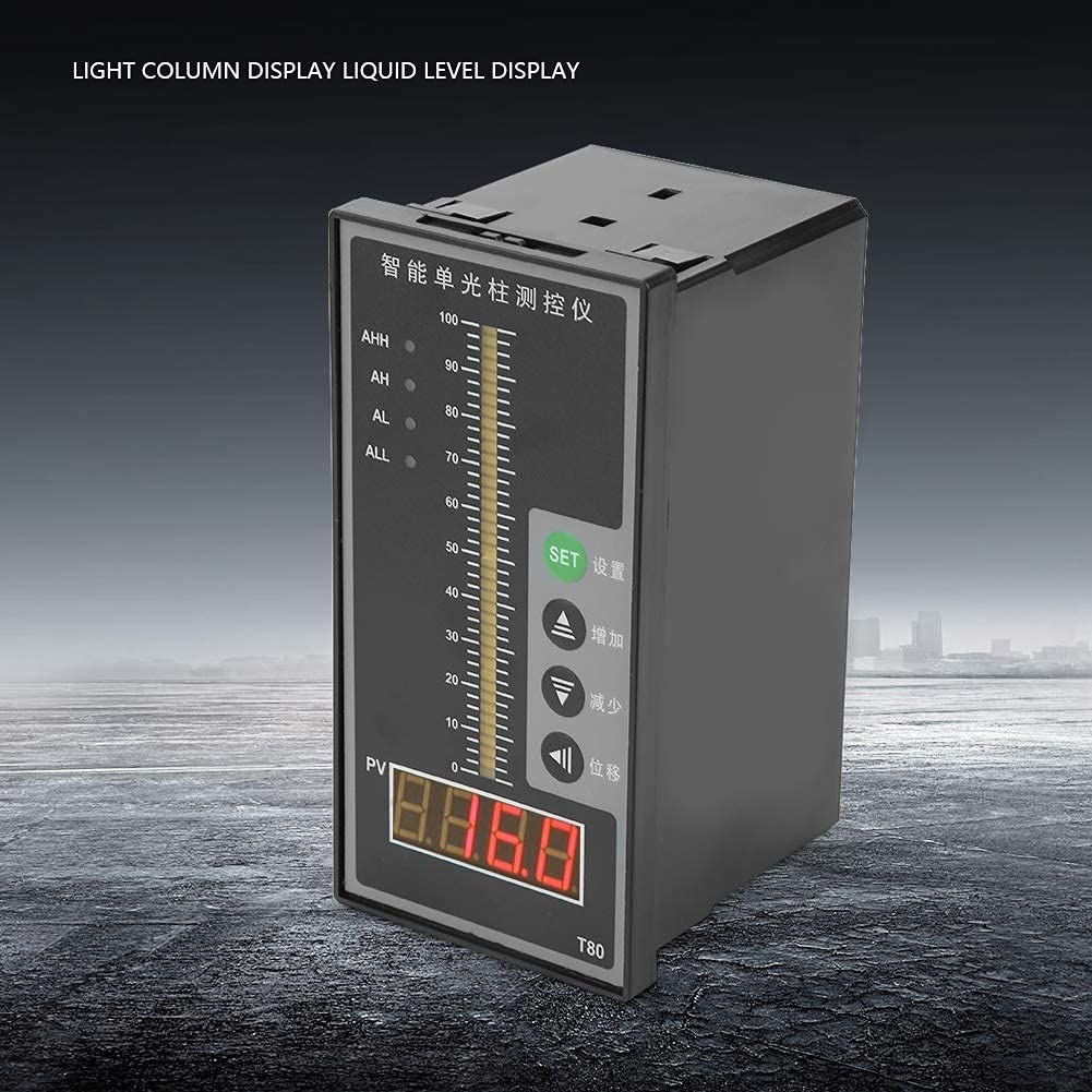 Level Meter Sensor Water Depth Level Display Meter Intelligent Pressure Controller Light Column Display 4-20MA Level Transmitter Liquid