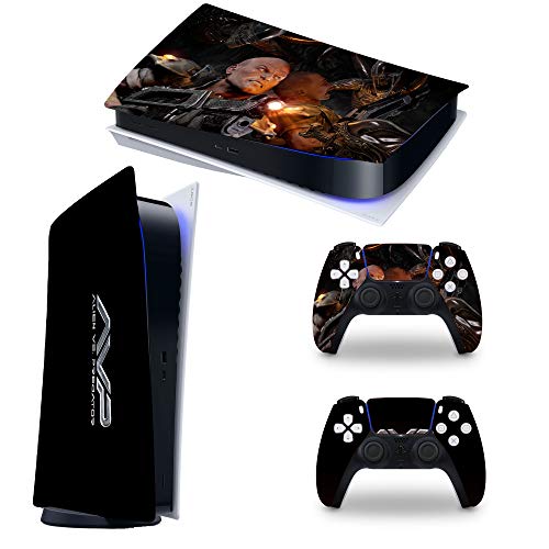 Monster Space - PS5 Standard Edition Skin Console - PS5 Standard Edition Controller Skin Cover Vinyl Decal Protective