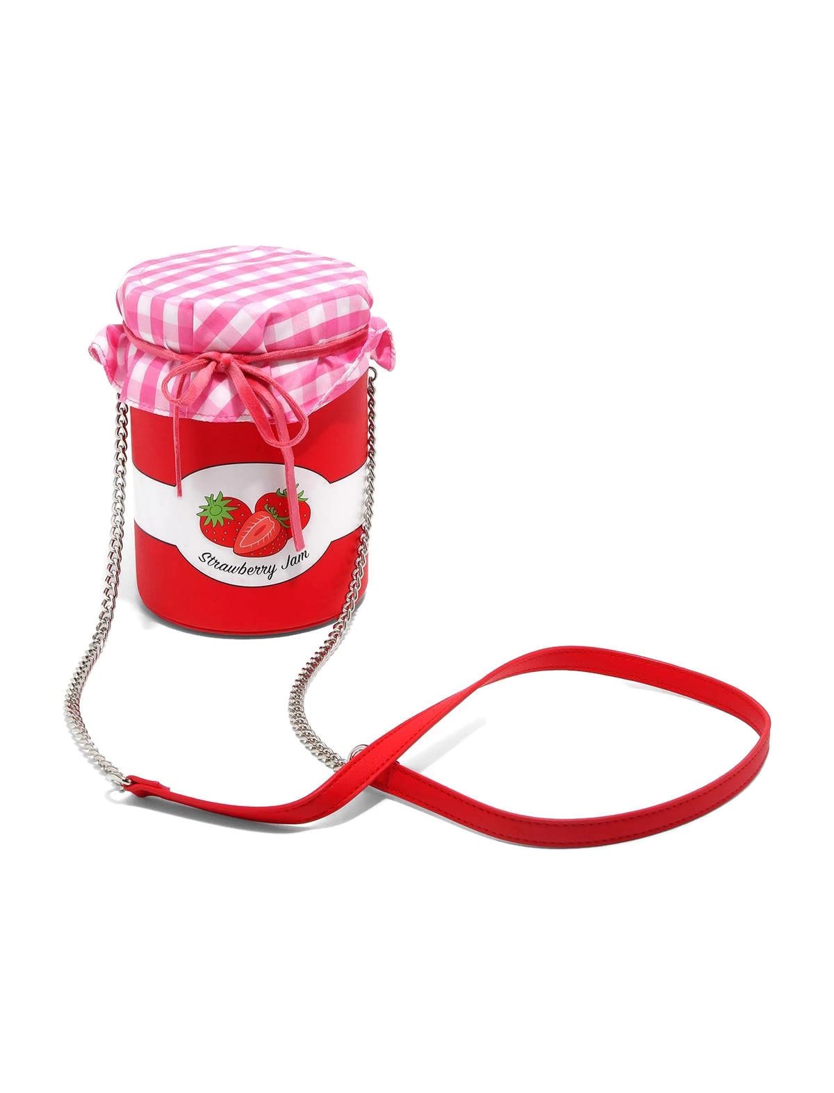 Strawberry Jam Figural Crossbody Bag STRAWBERRIES - RED NONE