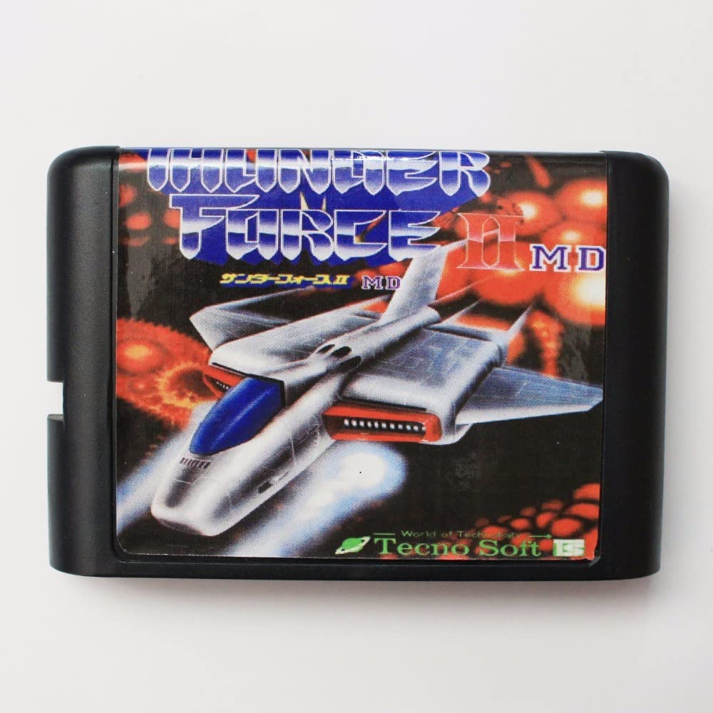 Thunder Force II 16 Bit MD Game Card For Sega Mega Drive For Genesis (Black)