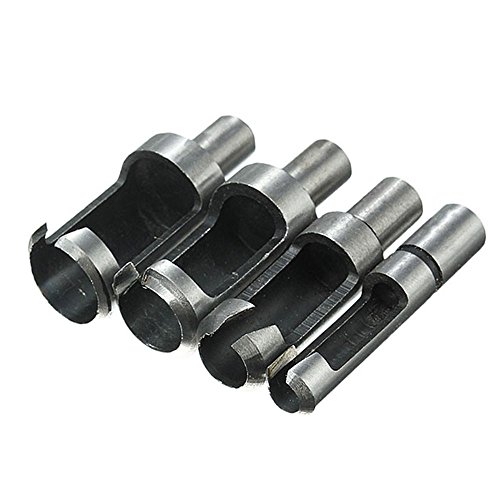 Yakamoz 8 Pieces HSS Taper Claw Type Wood Plug Cutter Drill Bits 16mm 13mm 10mm 6mm Metric (5/8" 1/2" 3/8" 1/4")