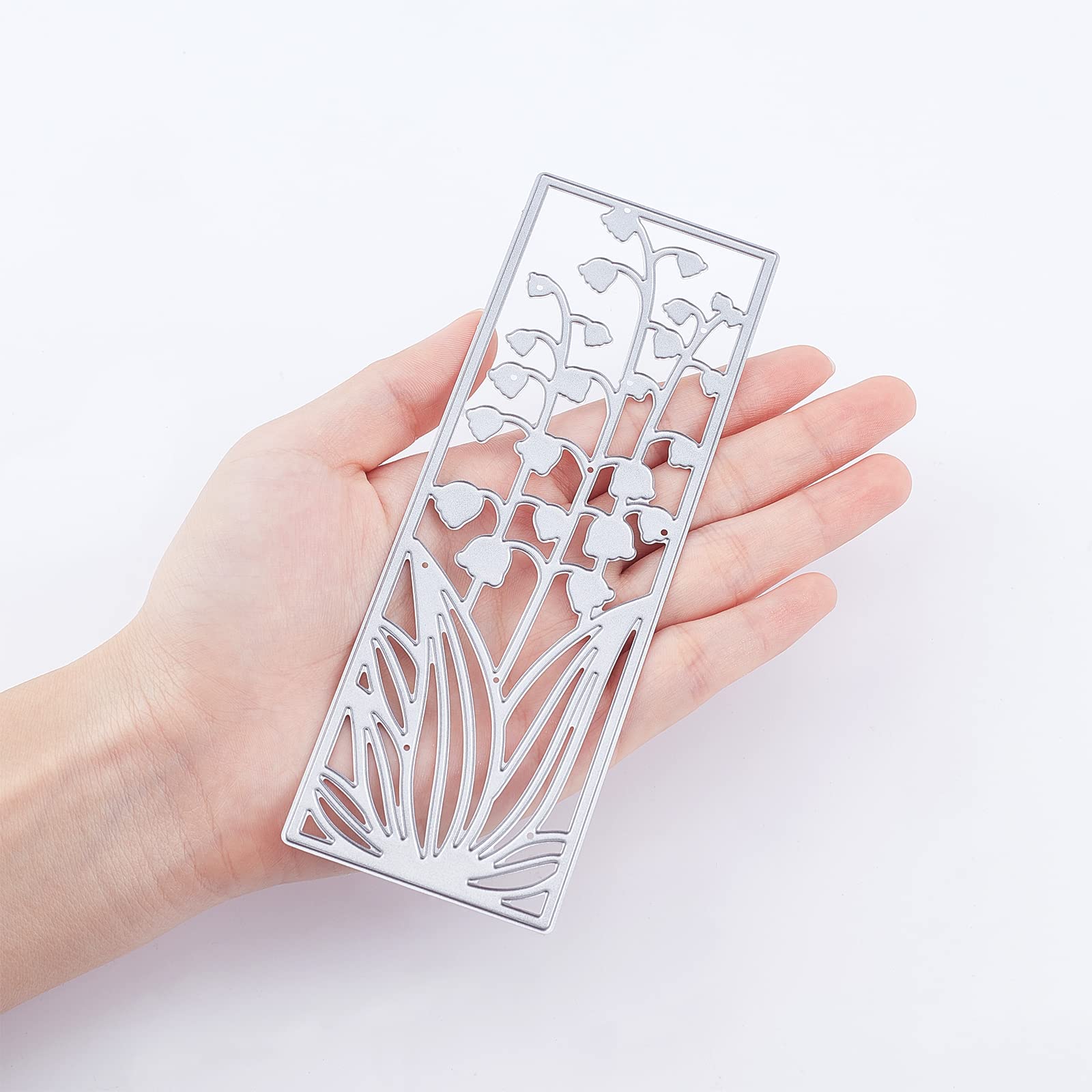 ORIGACH 4 Pcs Metal Flower Frame Cutting Dies for Card Making Embossing Stencil Die Cuts for Scrapbooking DIY Flower Bookmark Card Decoration