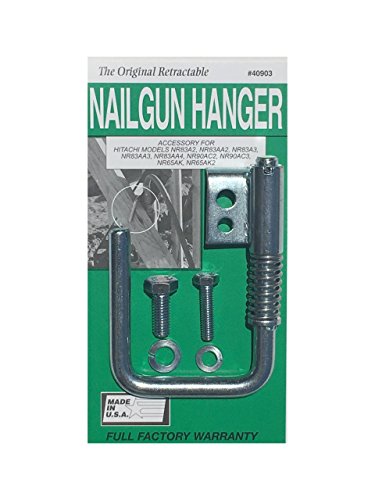 Toolhangers Unlimited Original Nail Gun Hanger (Green #40903)- Hook compatible with Hitachi/Metabo, Milwaukee Framing Nail Guns and Positive Placement Nailers