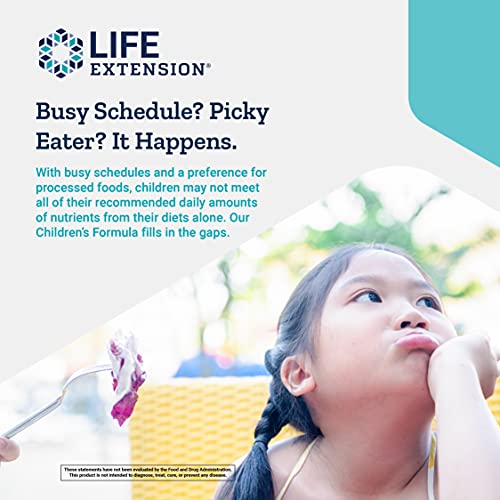 Life Extension Children's Formula Mix Berry-Flavored, Kid-Friendly Chewable Multivitamin β Gluten-Free, Non-GMO β 120 Chewable Tablets