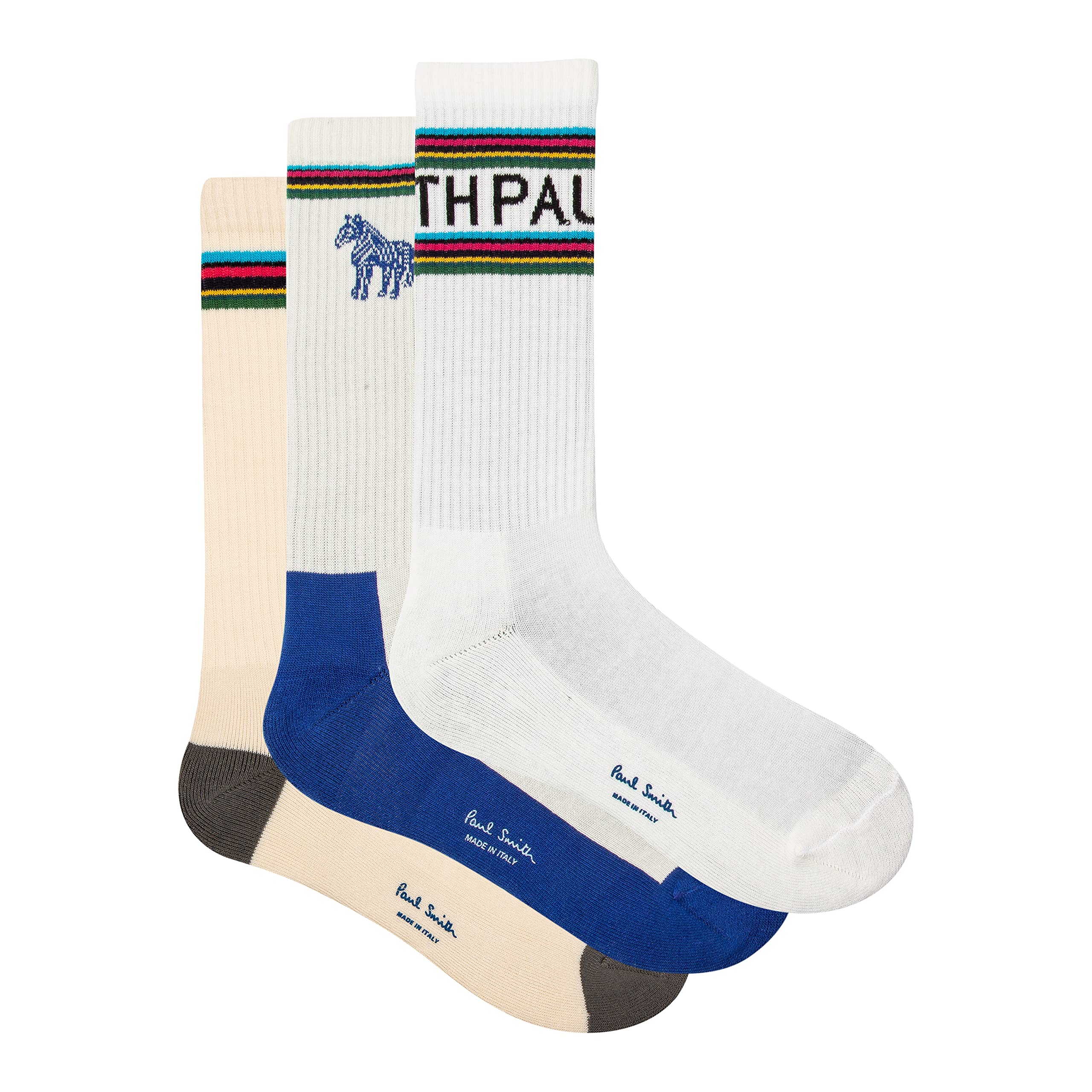 PS Paul Smith MEN SOCK PACK SPORT WHITE, One Size