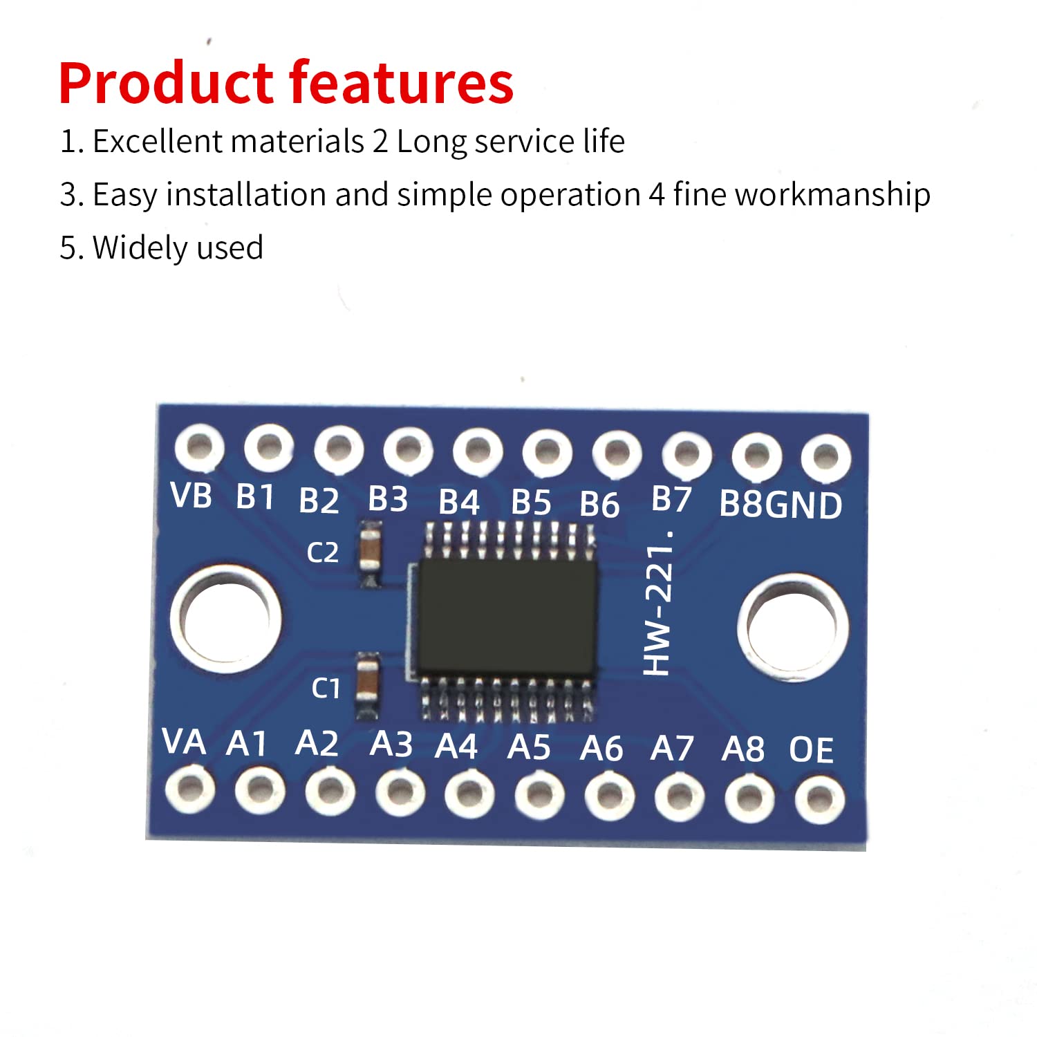 V TELESKY 10Pcs TXS0108E 8-Channel Bi-Directional Logic Level Converter Module 3.3V to 5V Shifter for Arduino