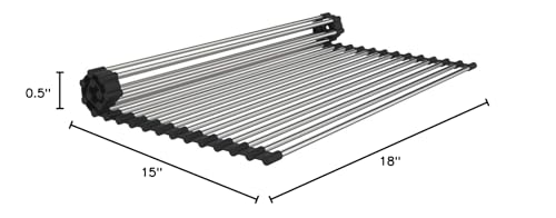 Swiss Madison Well Made Forever SM-RU774 15" x 18" Stainless Steel Roll Up Sink Grid