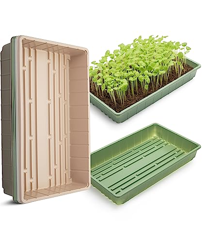 Mr. Pen- Plastic Growing Trays, 5 Pack, Assorted Colors, Plant Tray, Seed Tray, Seedling Tray, Propagation Tray, Plant Trays for Seedlings, Microgreens Growing Trays, Seedling Starter Trays